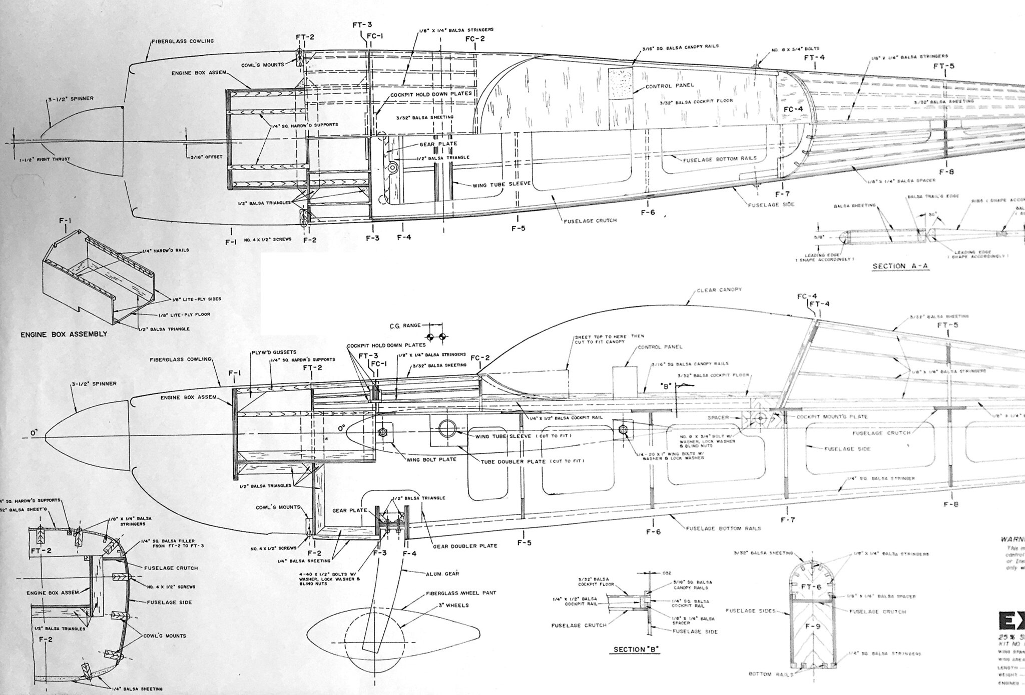 (#132) Extra 300 (75”) Plan Set – Precision Cut Kits