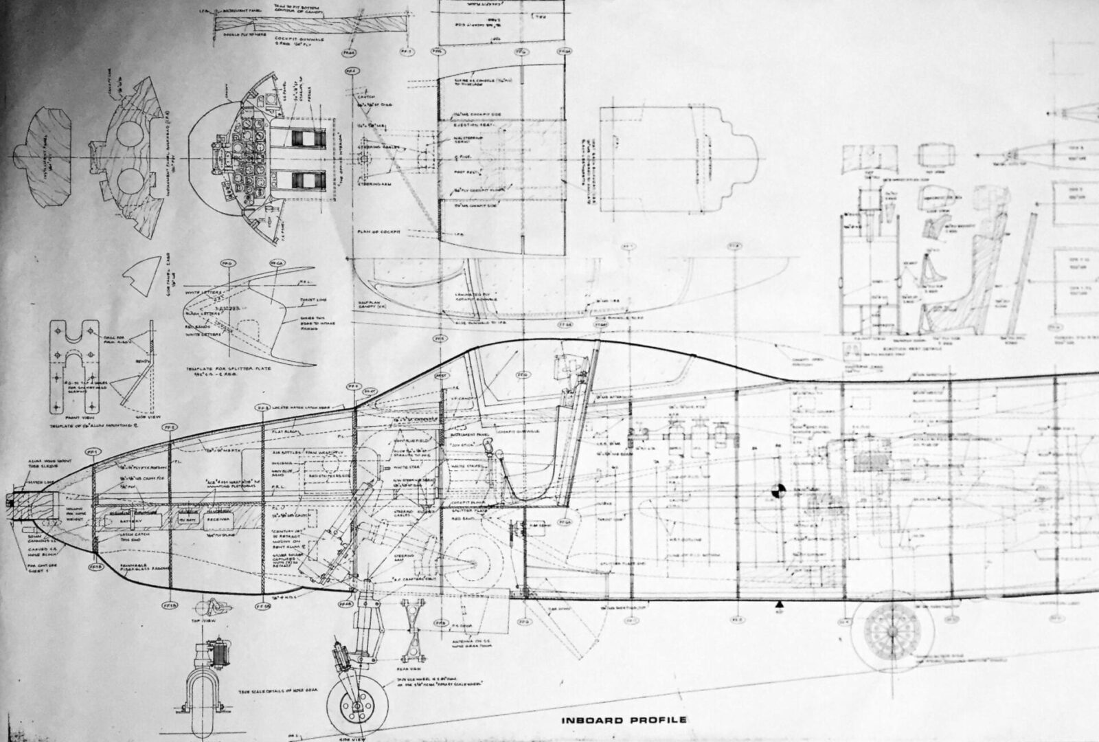 Grumman F9F-8 Cougar (69”) Plans Set – Precision Cut Kits