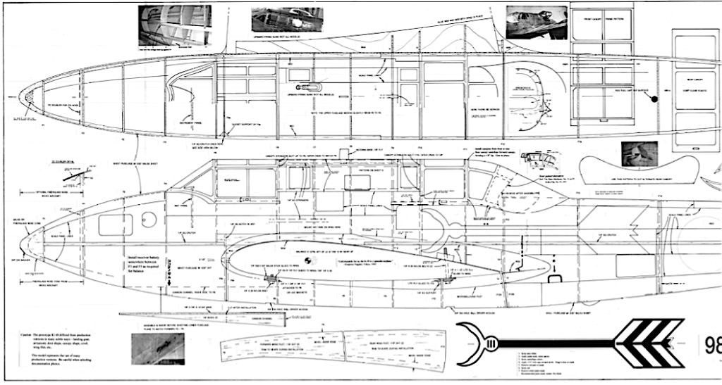 Kawasaki Ki-45 “Nick” Dragon Slayer (120”) Plan Set w/ Manual & 3 views ...