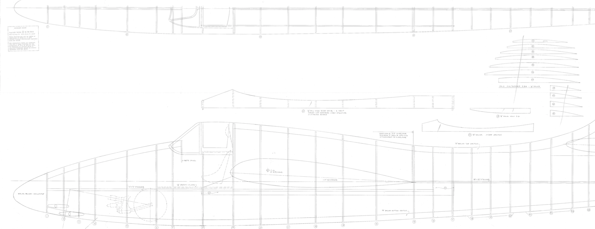 Grumman F7F-3 Tigercat (103”) Plan Set – Precision Cut Kits