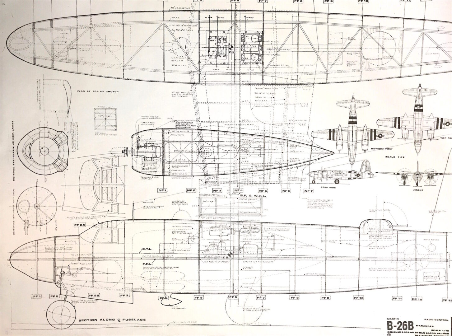 Martin B-26B Marauder (71”) Plan Set & Building Manual - Precision Cut Kits