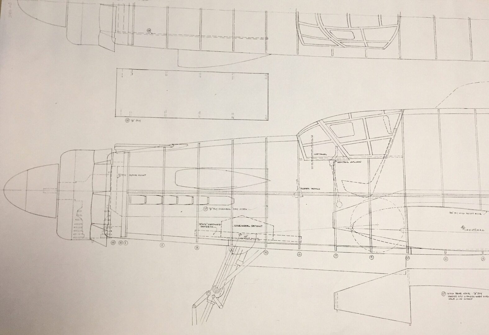 Dornier DO-335 (Enlarged) (109”) Plan Set – Precision Cut Kits