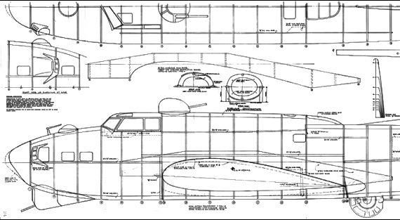 Boeing B-17G (110”) (Reduced) Plan Set - Precision Cut Kits