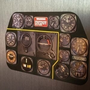 Piper Cub Instrument Panel Decal Set – 5.28” wide – Precision Cut Kits