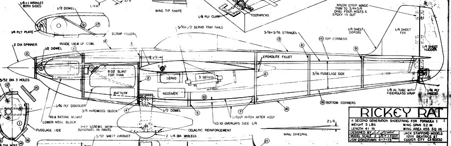 Rickey Rat (52") Plan Set - Precision Cut Kits
