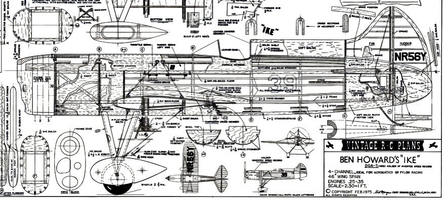 Ben Howard’s “Ike” DGA-5 (1932) (46”) Plan Set - Precision Cut Kits