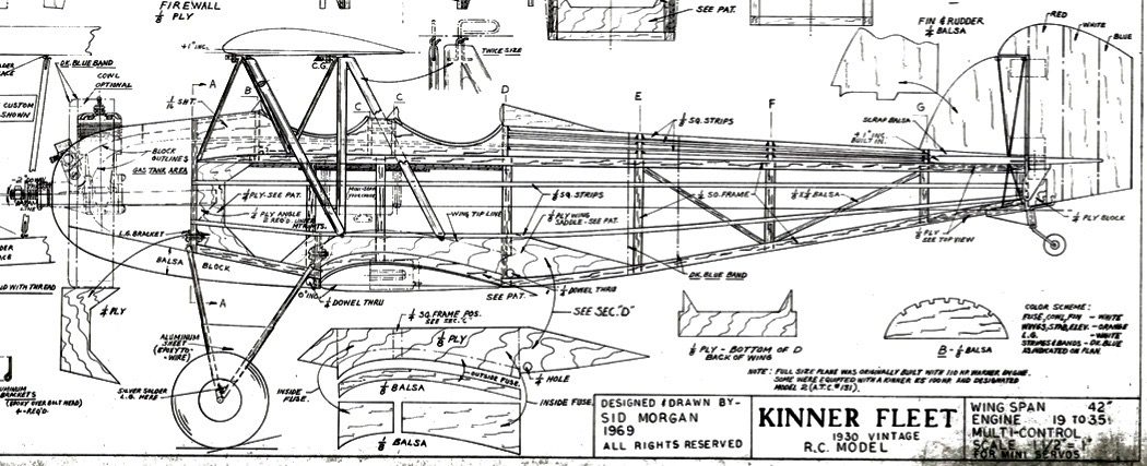 Kinner Fleet (1930) (42”) Plan Set - Precision Cut Kits