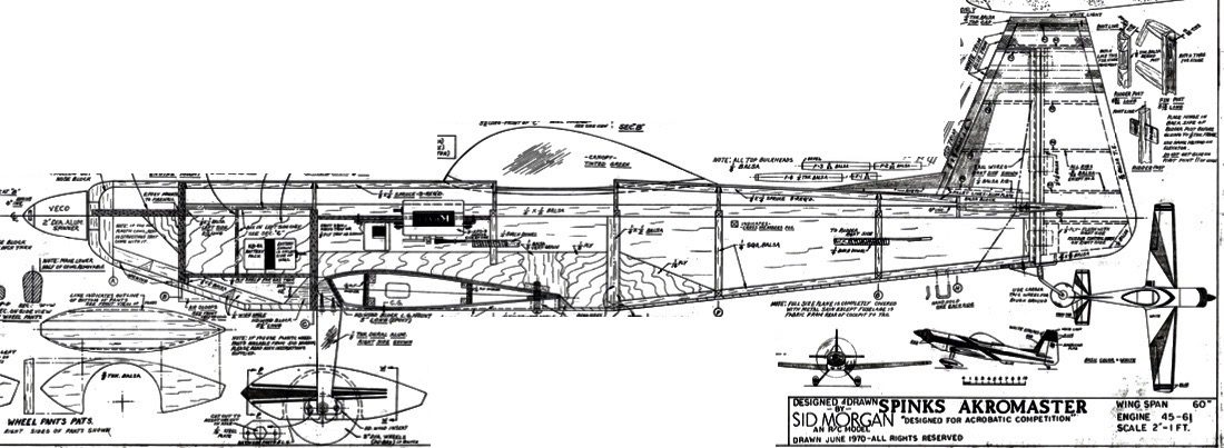 Spinks Akromaster (60”) Plan Set - Precision Cut Kits